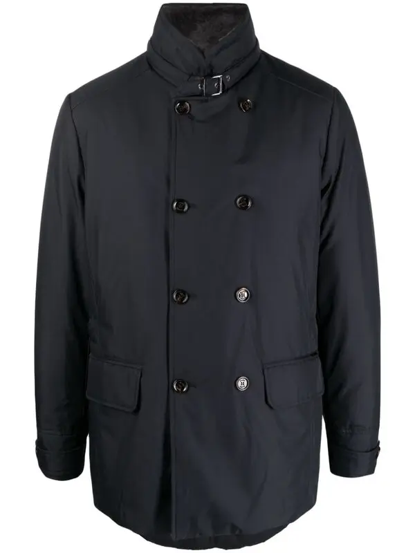 MOORER Kurt-gf Padded Coat - Blue