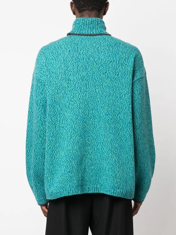 Dolce & Gabbana Intarsia-Knit Logo Jumper - Green | Editorialist