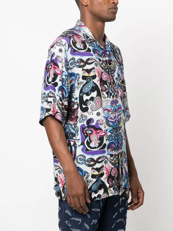 Martine Rose Mix-print Short-sleeve Shirt