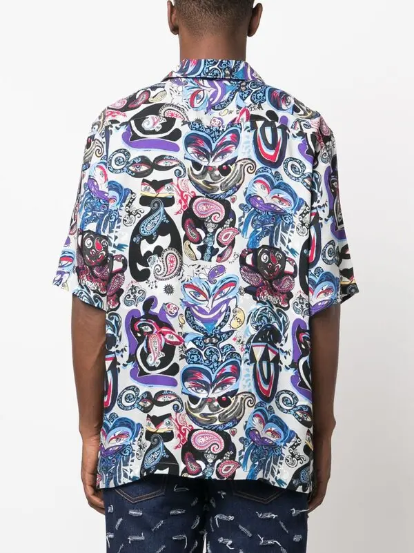 Martine Rose Mix-print Short-sleeve Shirt