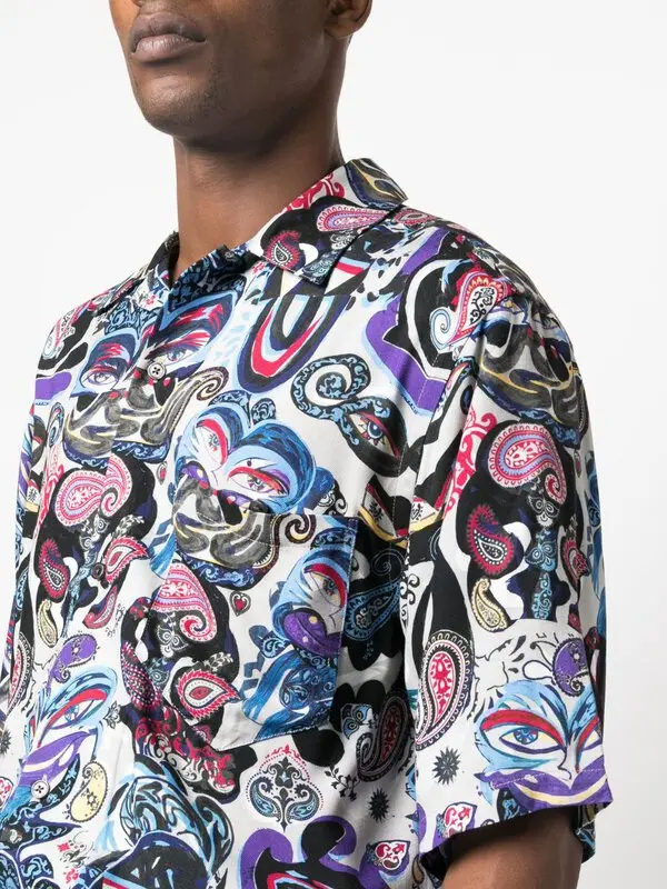 Martine Rose Mix-print Short-sleeve Shirt