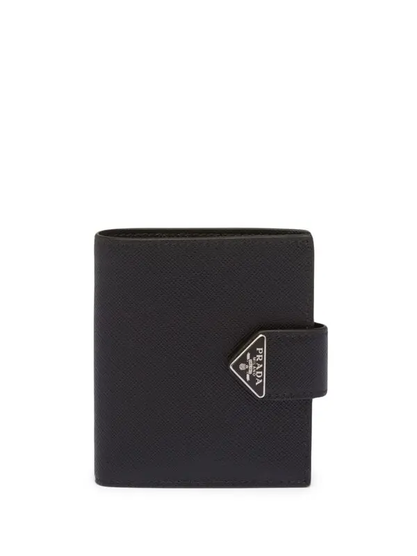 Prada Saffiano Logo-plaque Wallet - Black