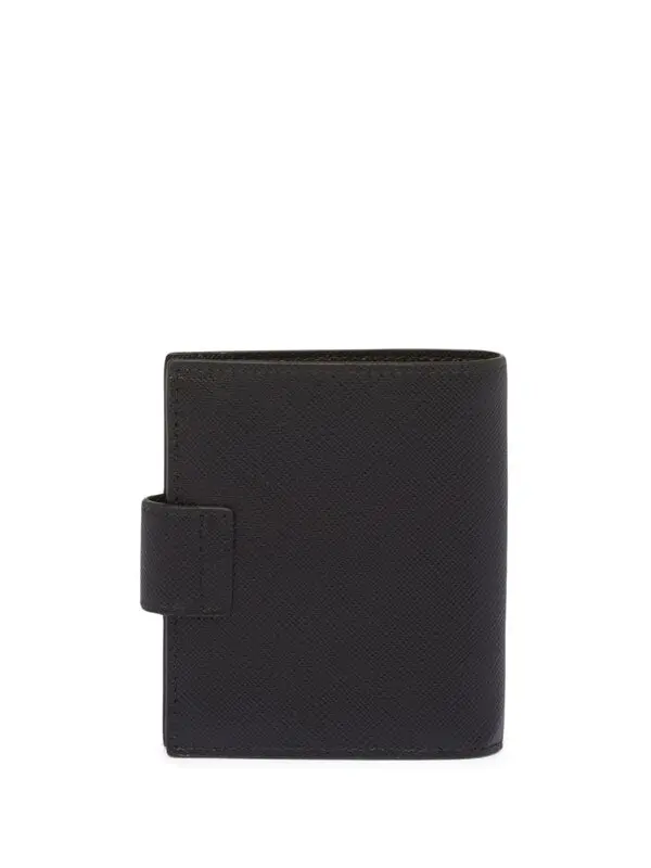 Prada Saffiano Logo-plaque Wallet - Black