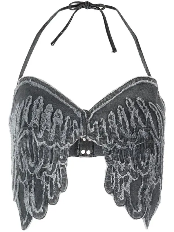 Wing-motif Halterneck Top