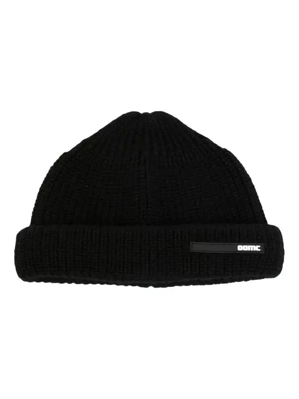 OAMC Peak Logo-patch Beanie - Black