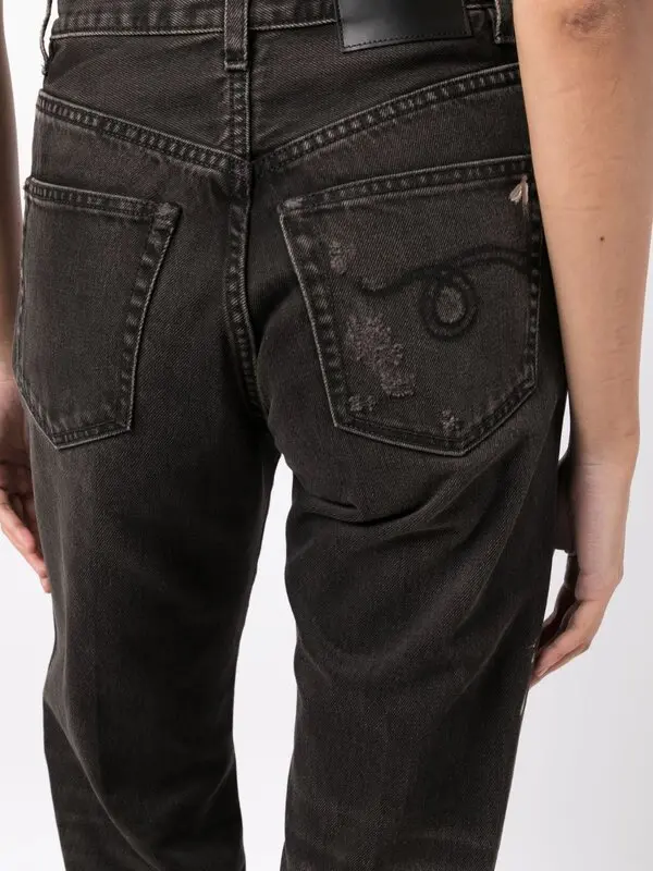 R13 Paint Splatter Wide Leg Jeans In Black - 66% Off | Editorialist