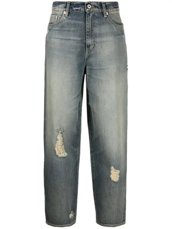 Kenzo Mid-rise Tapered Jeans - Blue