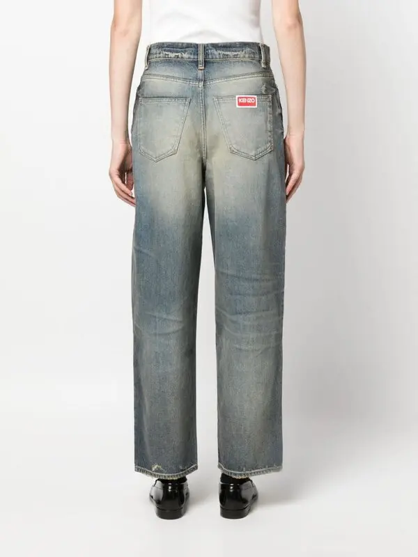 Kenzo Mid-rise Tapered Jeans - Blue