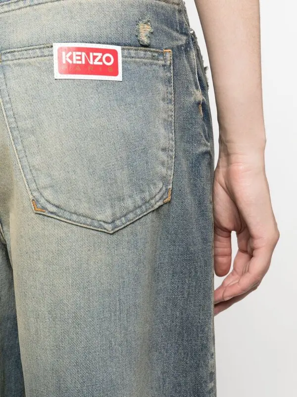 Kenzo Mid-rise Tapered Jeans - Blue