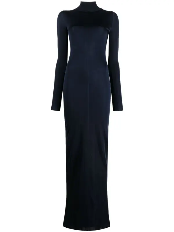 Saint Laurent Knit Maxi Dress - Blue