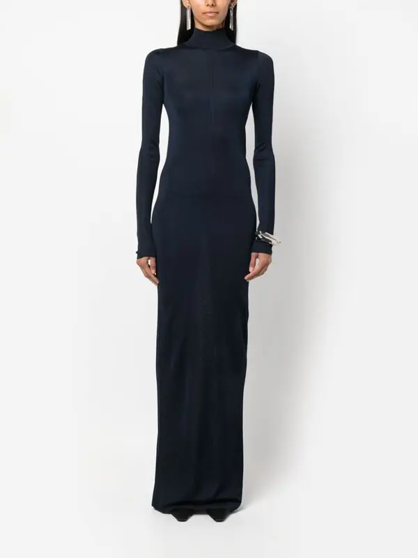 Saint Laurent Knit Maxi Dress - Blue