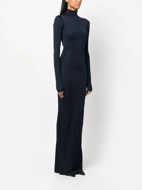 Saint Laurent Knit Maxi Dress - Blue