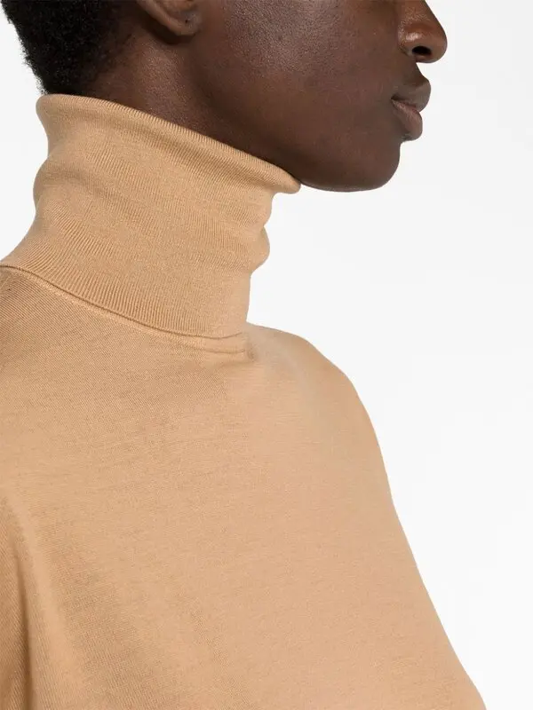Saint Laurent Roll-neck Wool Jumper - Neutrals