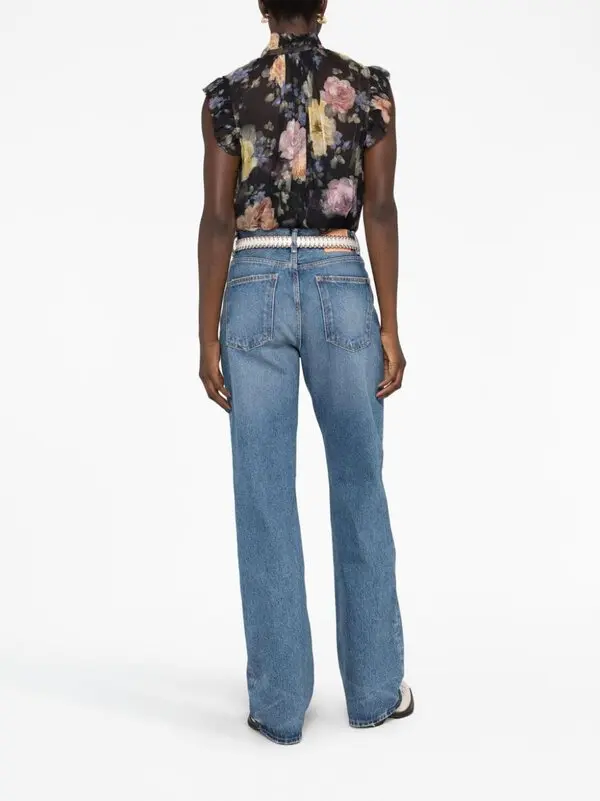 Zimmermann Luminosity Floral-print Silk Top