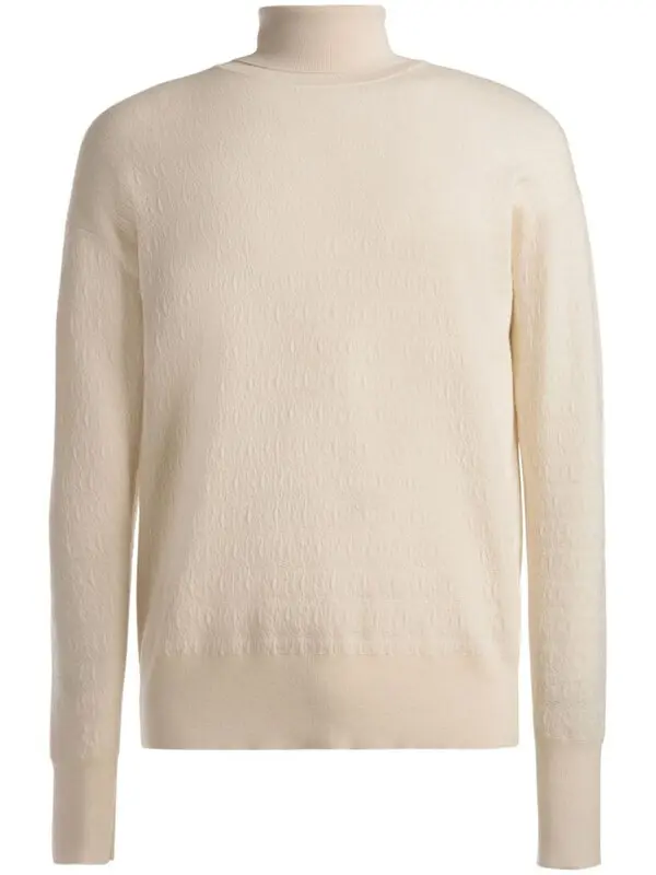 Bally Monogram-jacquard Roll-neck Jumper