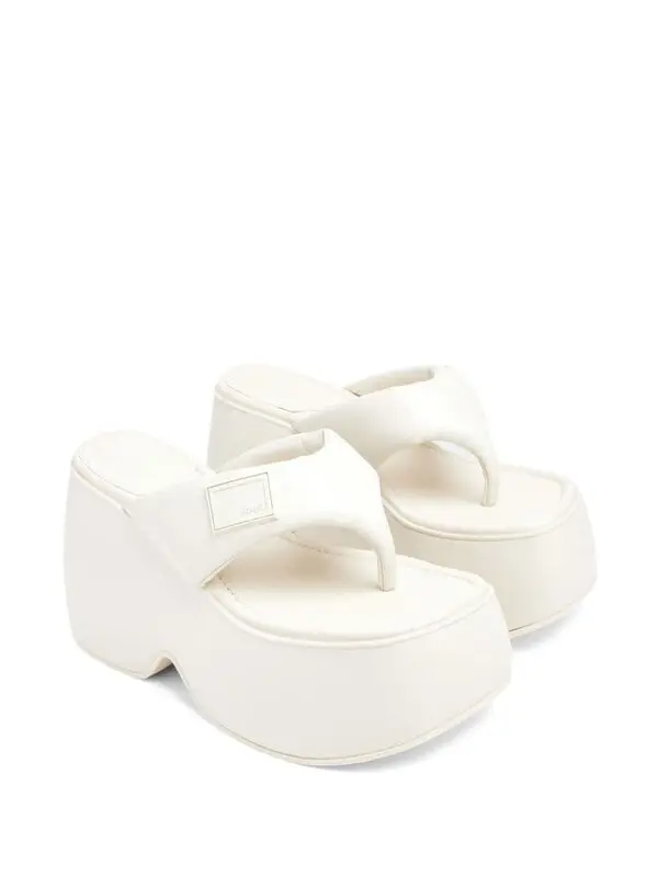 Schutz Platform Flip-flop Wedge Sandals