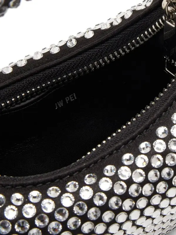 Jw Pei Abacus Crystal-embellished Shoulder Bag - Black