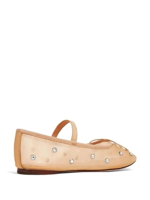 LOEFFLER RANDALL Leonie Crystal-embellished Ballerina Shoes