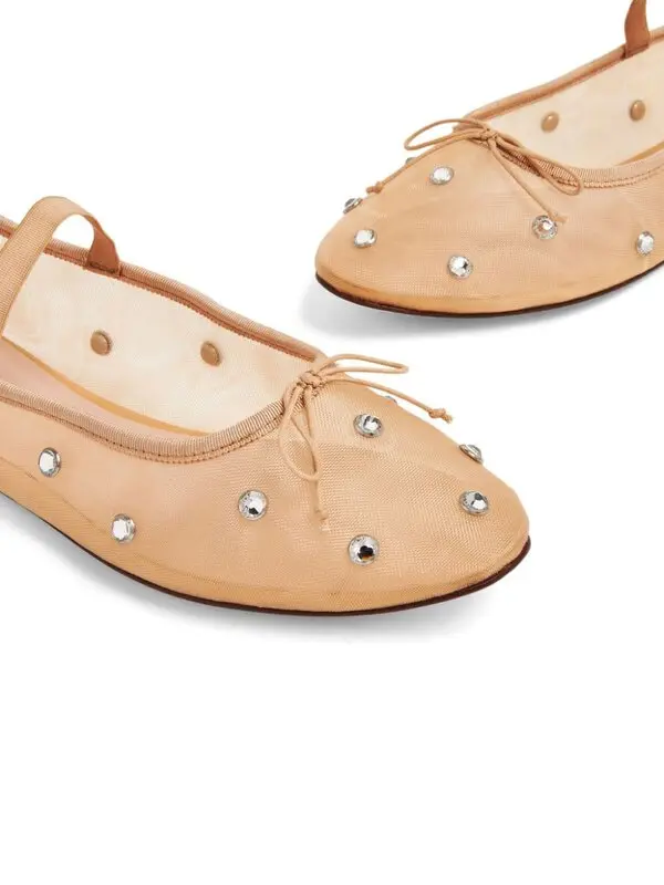 LOEFFLER RANDALL Leonie Crystal-embellished Ballerina Shoes