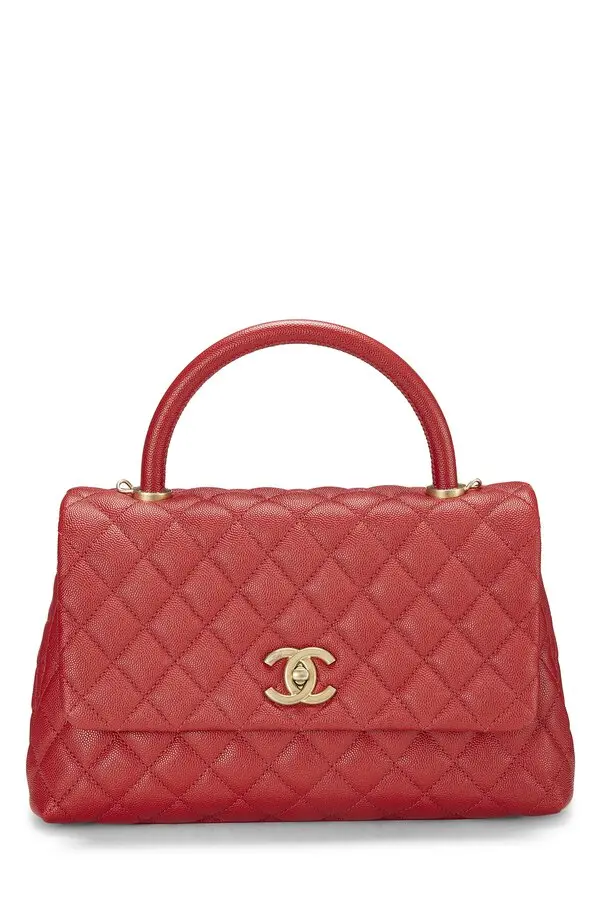 Chanel Quilted Caviar Coco Handle Bag