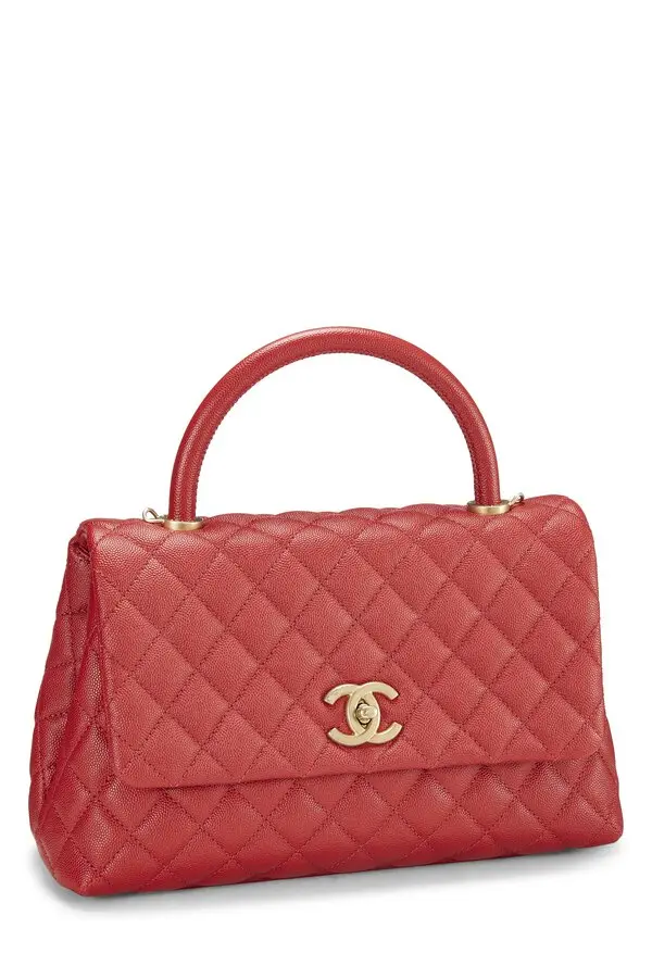 Chanel Quilted Caviar Coco Handle Bag
