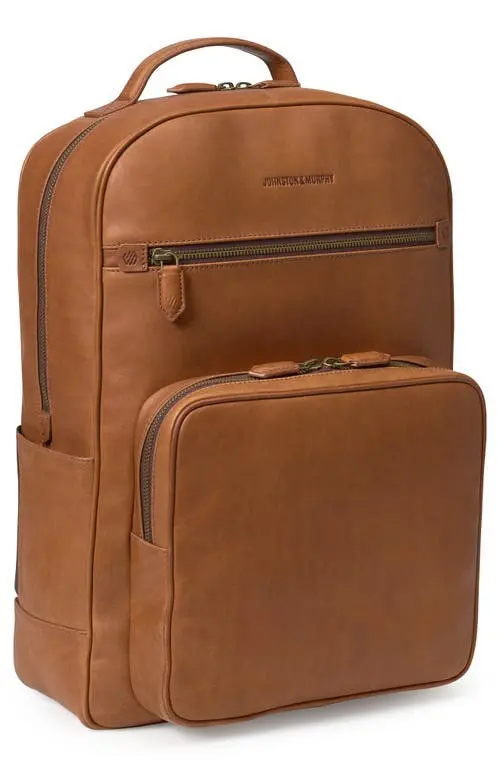 Johnston & Murphy Rhodes Leather Backpack - Tan