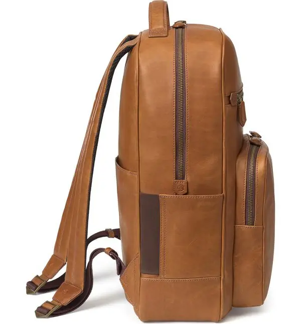 Johnston & Murphy Rhodes Leather Backpack - Tan