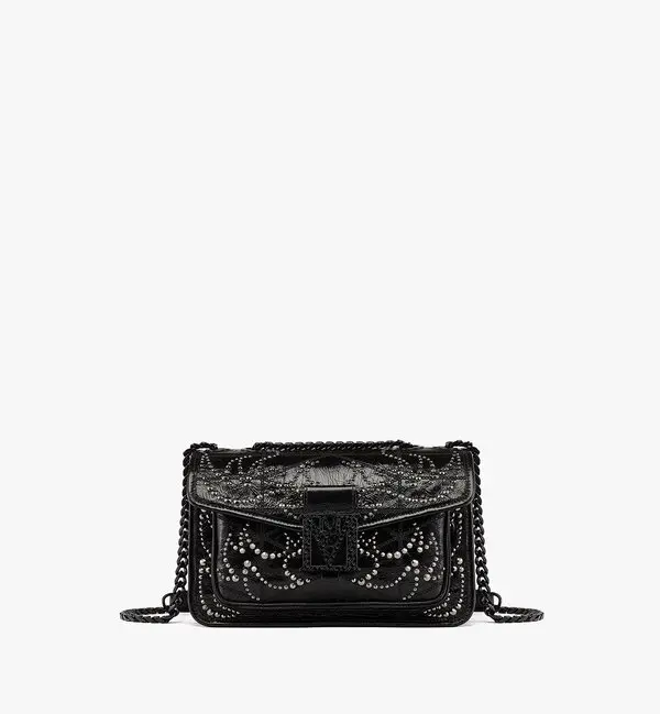 Mcm Travia Studded Shoulder Bag