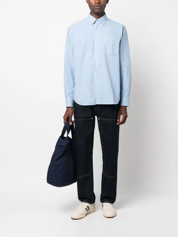 Aspesi Long-sleeve Cotton Shirt - Blue