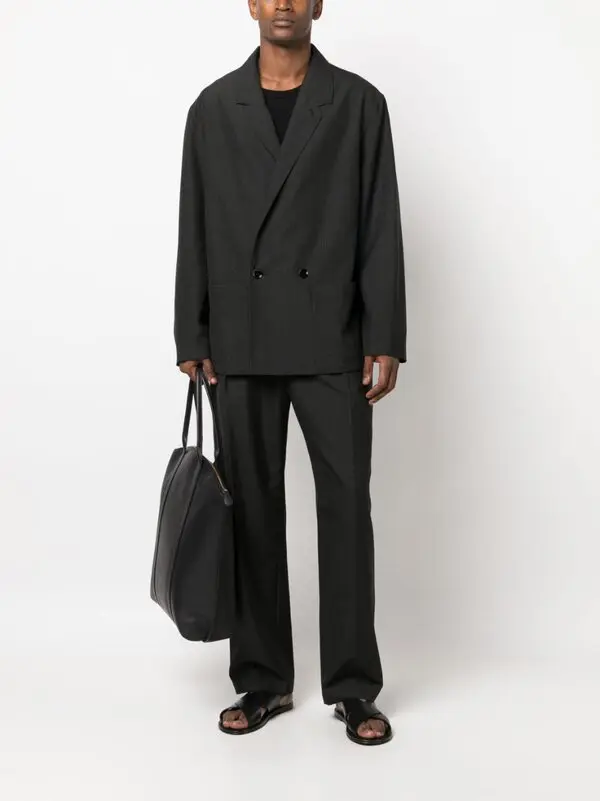 LEMAIRE Double-breasted Cotton-blend Blazer