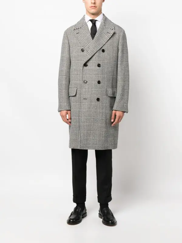 Brunello Cucinelli Checked Double-breasted Coat
