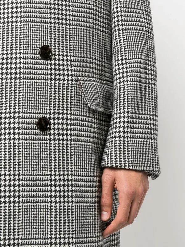 Brunello Cucinelli Checked Double-breasted Coat