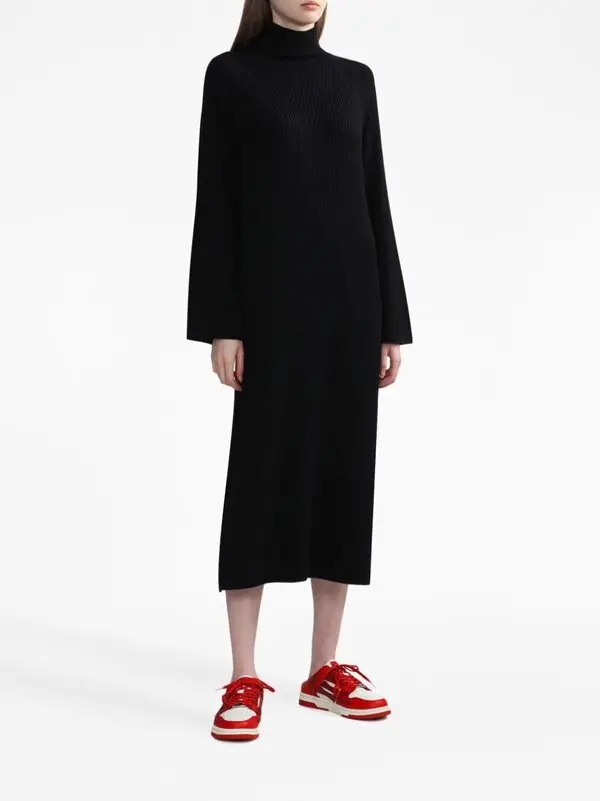 A.p.c. High-neck Ribbed Midi Dress