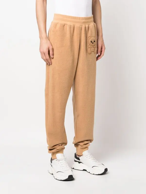 Moschino Embroidered-teddy Fleece Track Pants