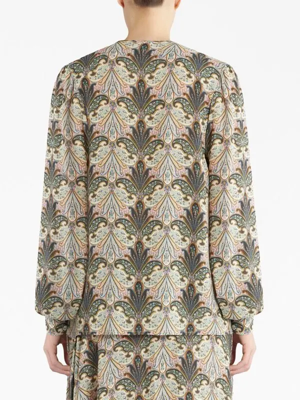 Etro Paisley-print Tie-detailed Blouse