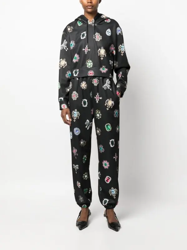 Moschino Graphic-print Straight-leg Trousers