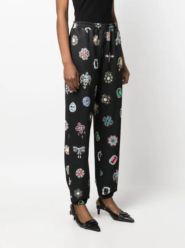 Moschino Graphic-print Straight-leg Trousers