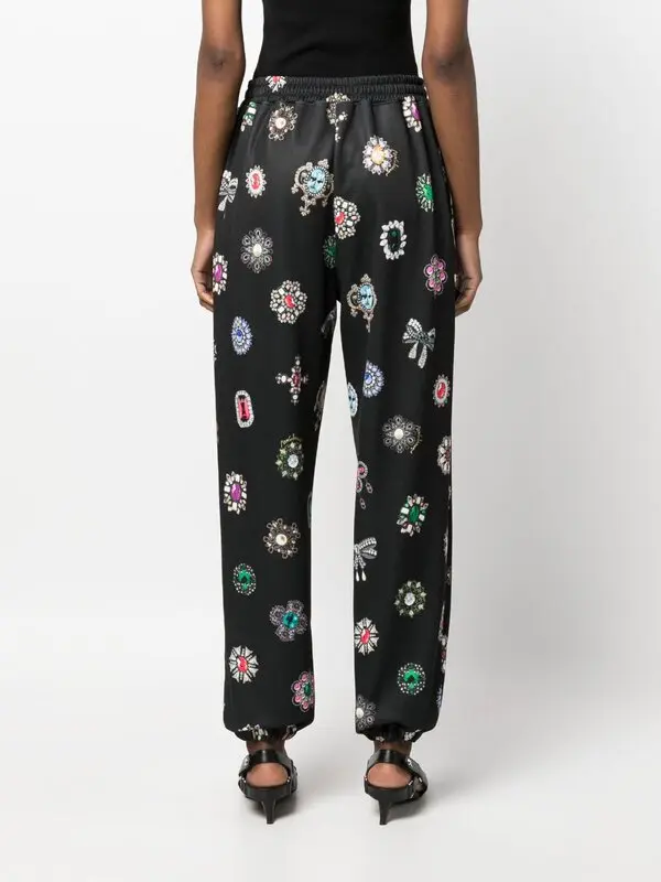 Moschino Graphic-print Straight-leg Trousers