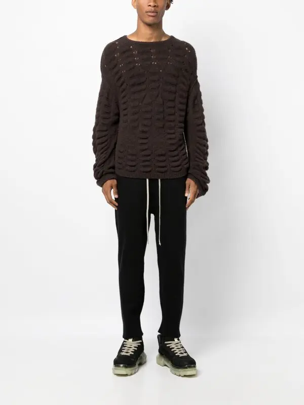 Rick Owens Drawstring-waist Cashmere Trousers