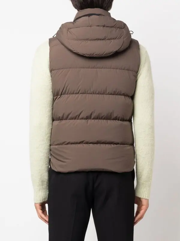 MOORER High-neck Padded Gilet - Green