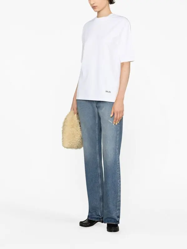 JIL SANDER Crew-neck Cotton T-shirt - White
