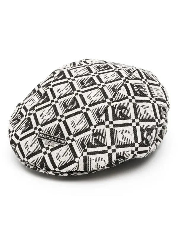 MARINE SERRE Motif-print Cap - Black