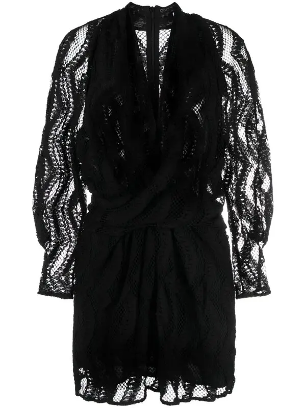 IRO PARIS Emsy Patterned-lace Minidress - Black