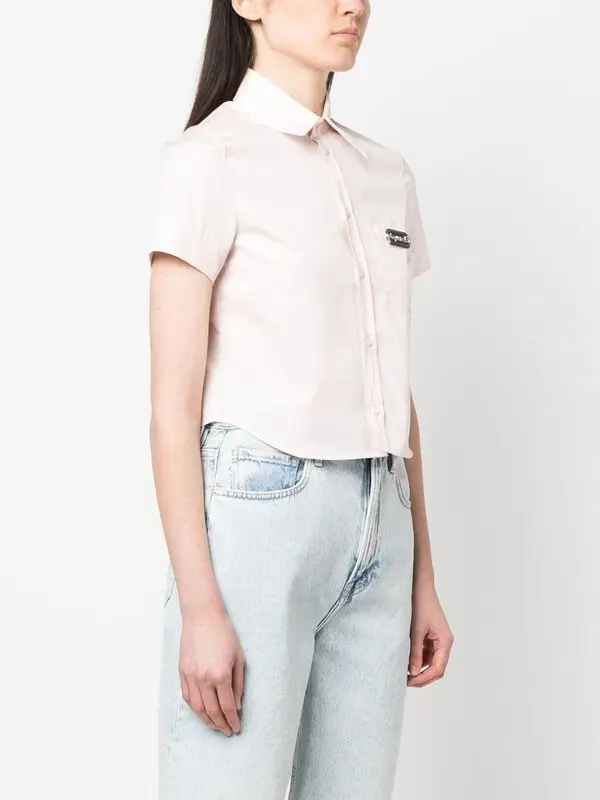 Dsquared2 Cropped Logo-patch Shirt