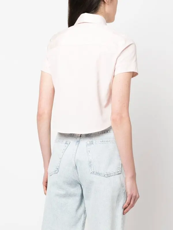 Dsquared2 Cropped Logo-patch Shirt