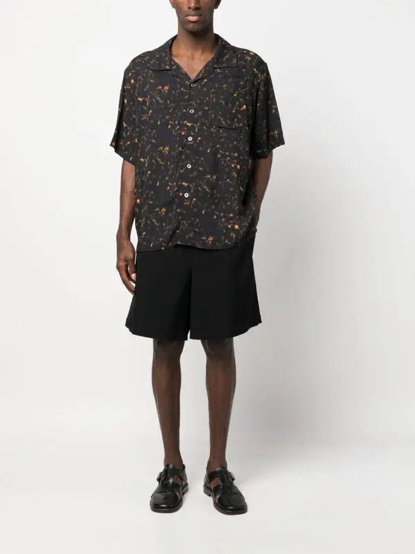 Rhude Abstract-print Logo-embroidered Shirt