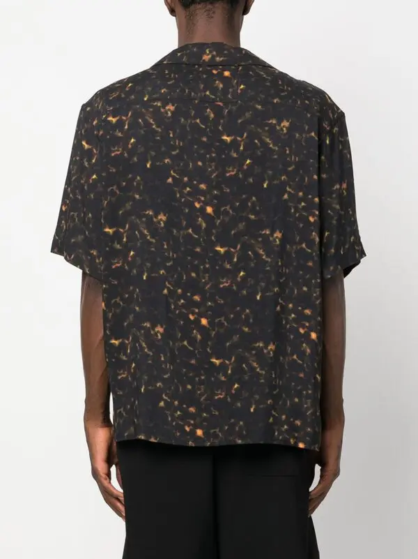 Rhude Abstract-print Logo-embroidered Shirt