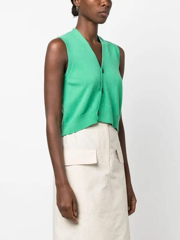 THE GARMENT Asymmetric V-neck Knit Vest