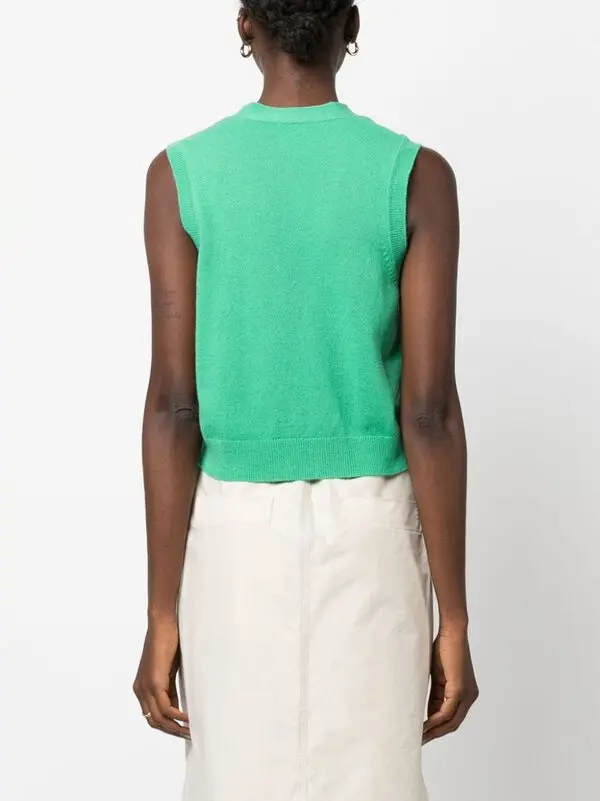 THE GARMENT Asymmetric V-neck Knit Vest