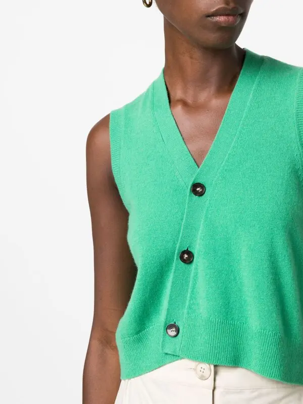 THE GARMENT Asymmetric V-neck Knit Vest